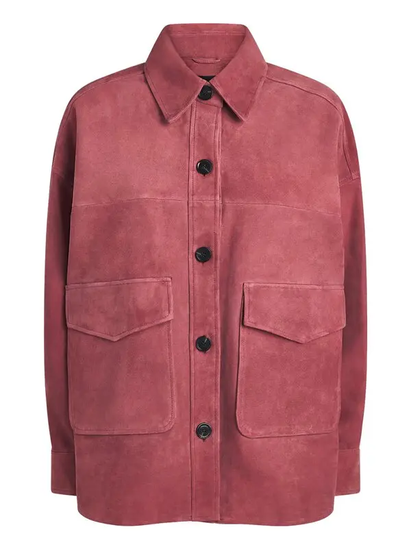 ARMA Lamb Suede Kaylee Shacket - Pink