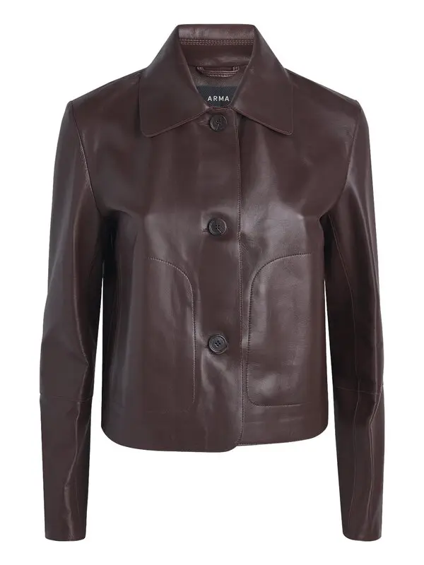 ARMA Kaylee Leather Jacket - Brown