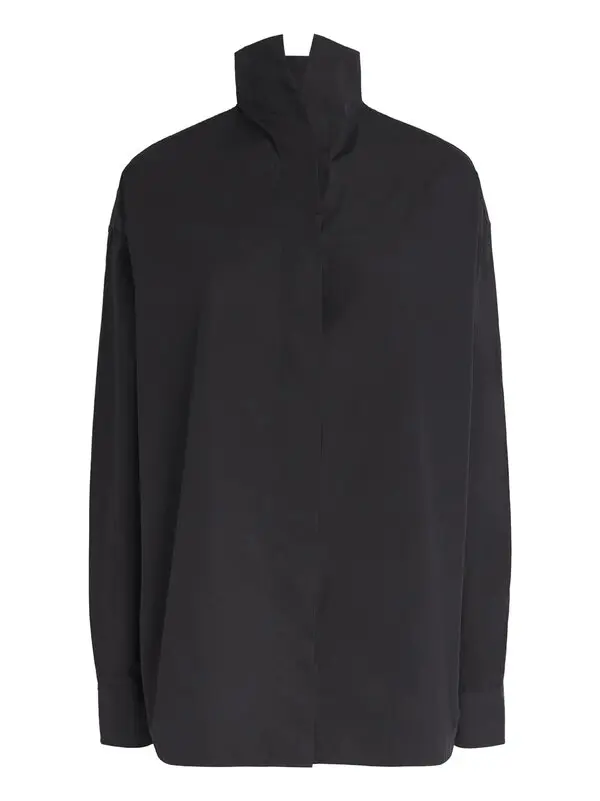 TOTEME Cotton Poplin Shirt - Black