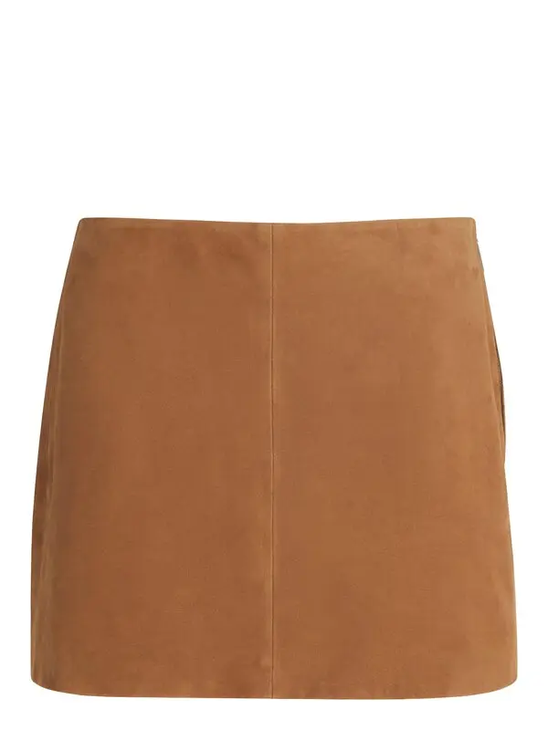 ARMA Lamb Suede Mini Skirt - Beige
