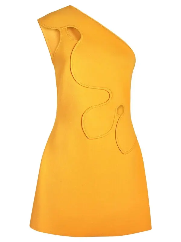 Cult Gaia Floral Labella Mini Dress - Yellow