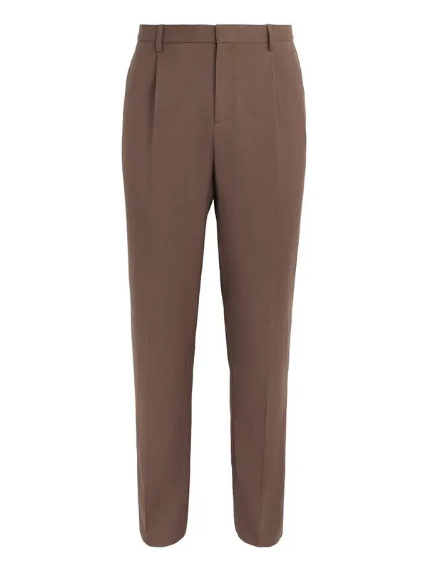 Sunspel Tailored Wool Pleated Trousers - Brown
