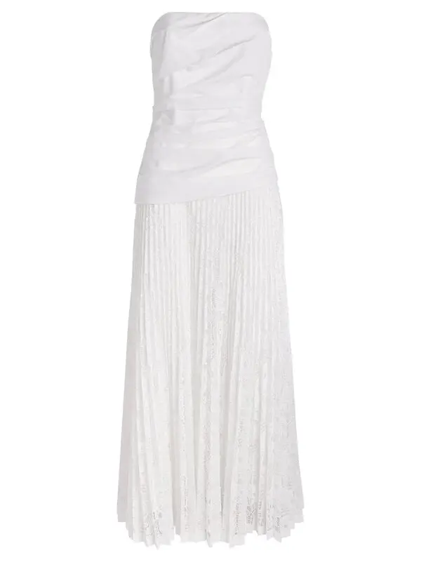Simkhai Lace-trim Annalise Midi Dress - Ivory