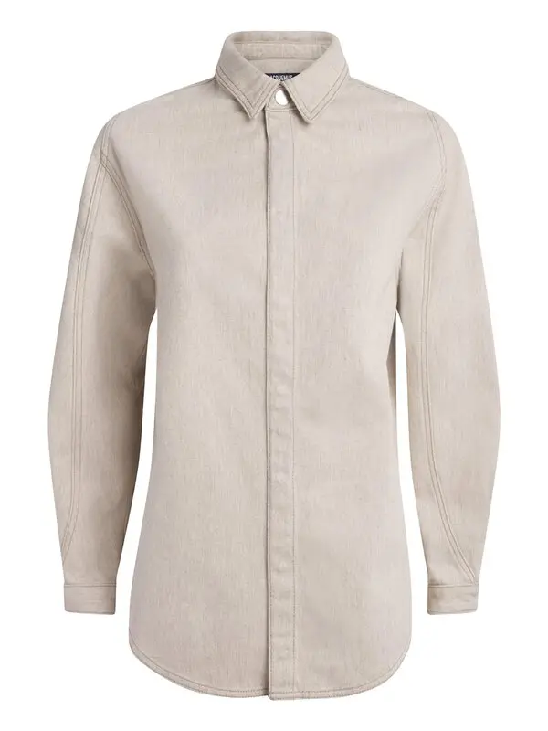 Jacquemus Cotton-hemp La Chemise Amelo De Nîmes Shirt - Beige