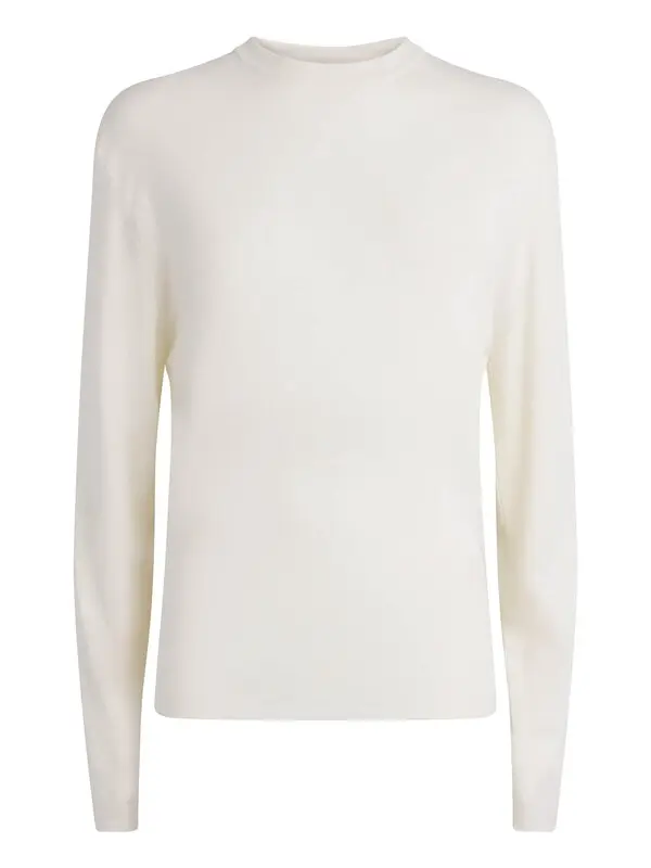 Jacquemus Merino-silk Romarin Crew-neck Sweater - Ivory