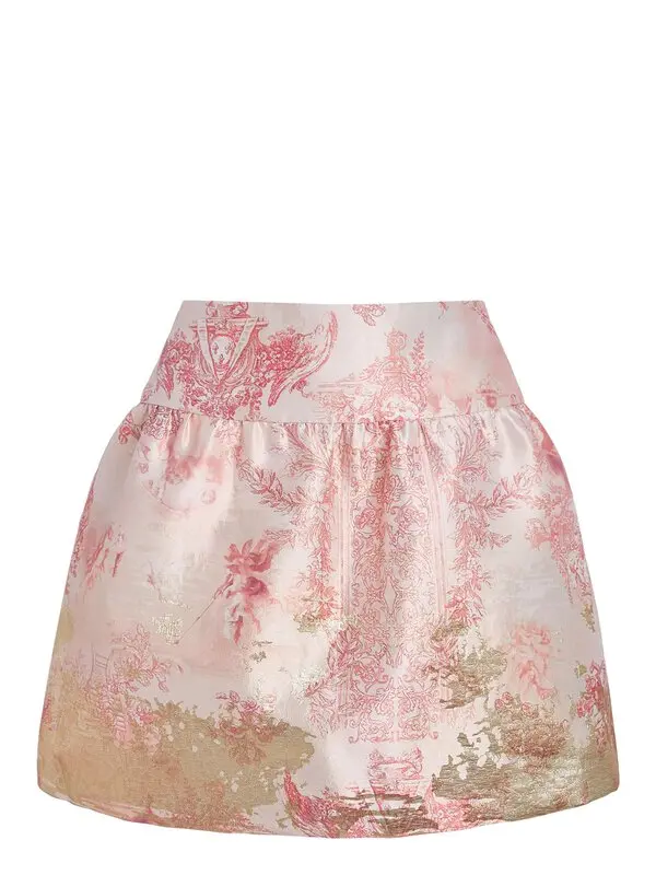 Alice + Olivia Satin Ella Mini Skirt - Pink