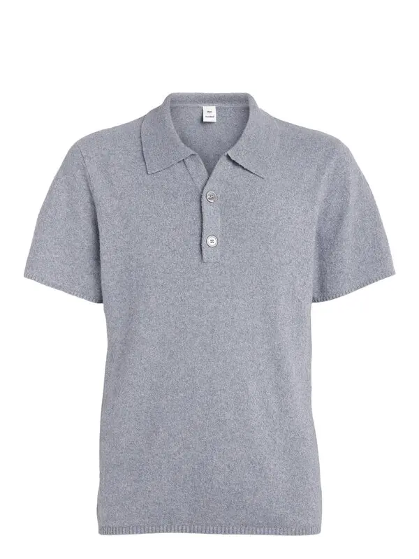 WON HUNDRED Knitted Jonas Polo Shirt - Grey