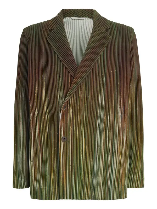 Issey Miyake Pleated Blazer - Brown