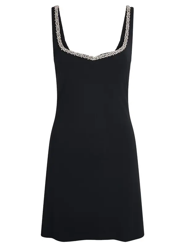Alice + Olivia Crystal-embellished Eve Mini Dress - Black