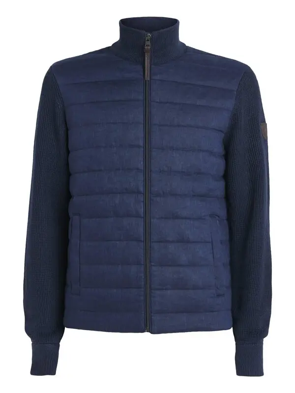 Polo Ralph Lauren Linen Padded Hybrid Jacket - Navy