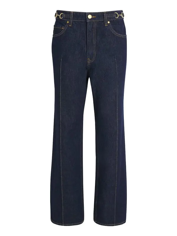 Ulla Johnson The Agatha Pintuck Straight Jeans - Blue