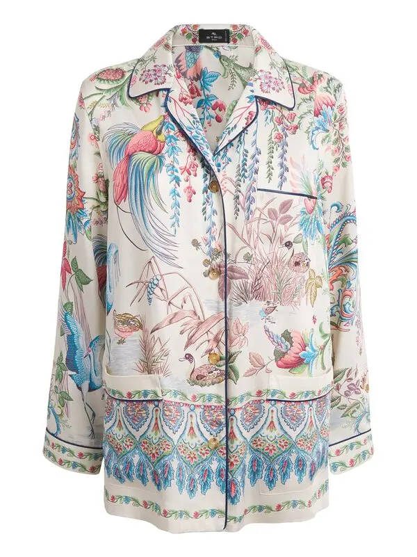 Etro Printed Twill Shirt - Ivory