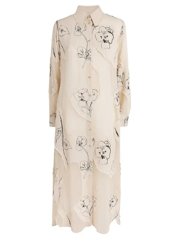 VIVIENNE WESTWOOD Floral Maxi Shirt Dress - Beige