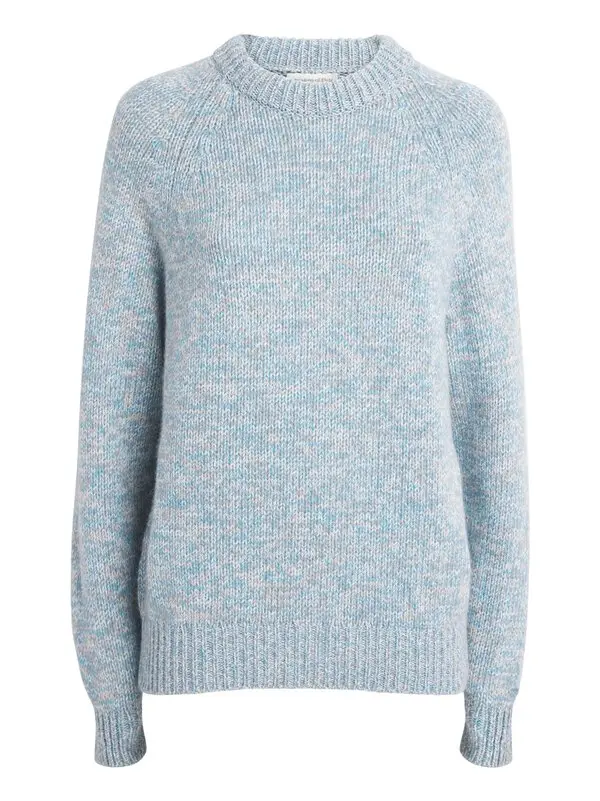Johnstons Of Elgin Cashmere Crew-neck Fyfe Sweater - Blue