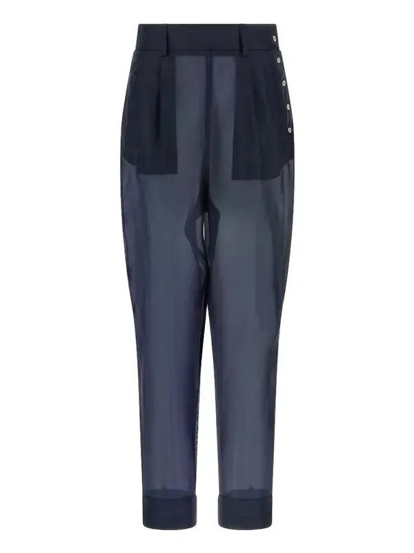 MAISON JEJIA Semi-transparent Trousers - Blue