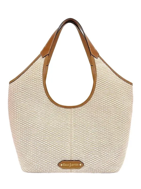 Eric Javits Myka Raffia Tote Bag - Sand
