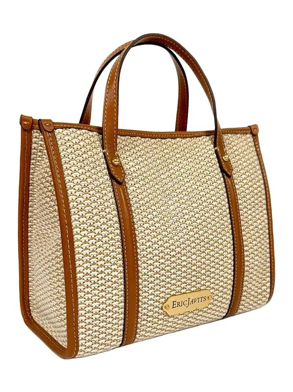 Eric Javits Lil Brickell Straw Shopper Bag - Sand