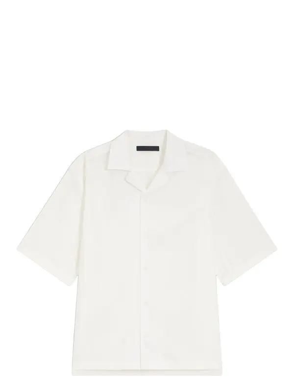BOSS By Beckham Relaxed-fit Shirt In Fluid Fabric - Beige