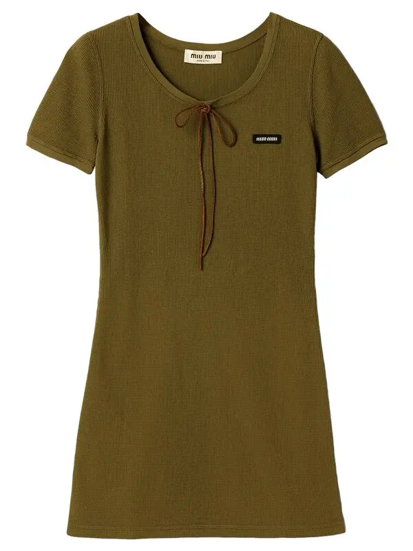 Miu Miu Cotton Dress - Forest Green