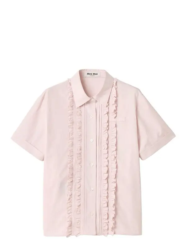 Miu Miu Poplin Shirt - Alabaster Pink