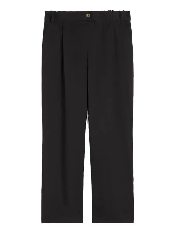 Max Mara Stretch Cotton Capri Trousers - Black