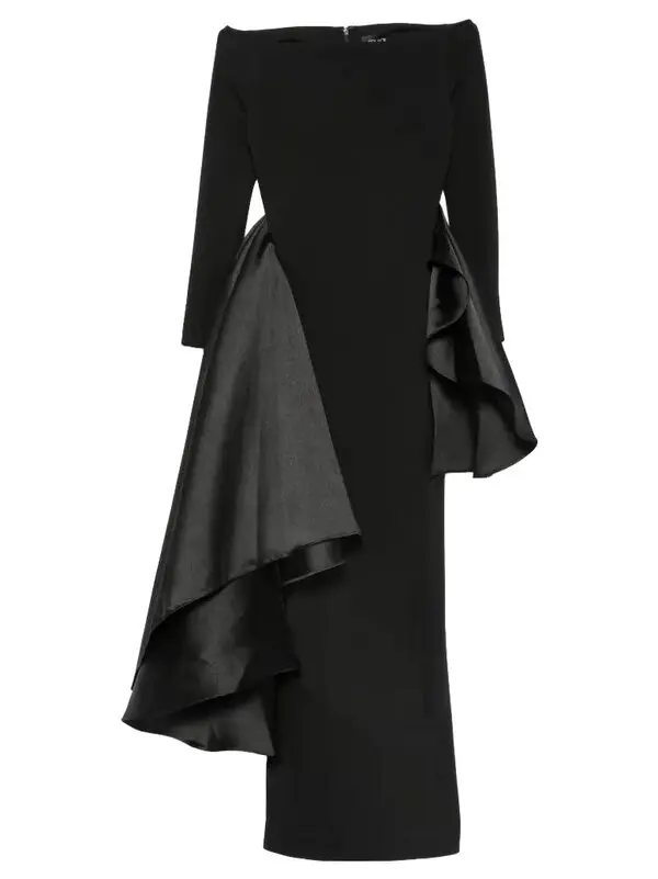 Solace London Kiana Off-shoulder Maxi Dress - Black
