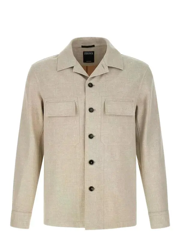 Zegna Crossover Patch-detail Overshirt - Neutrals