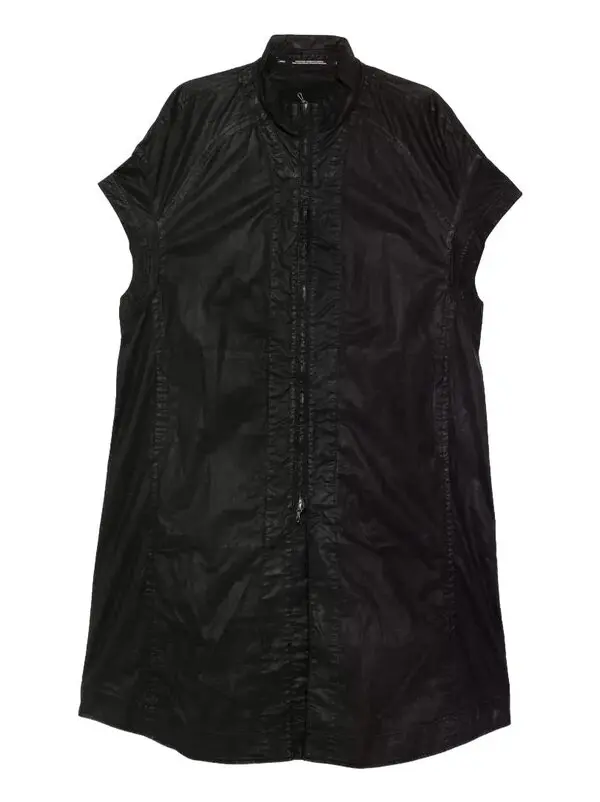 JULIUS Creased Short-sleeve Coat - Black
