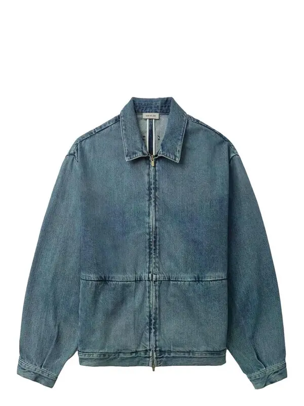 Fear Of God Pleat-detail Denim Jacket - Blue