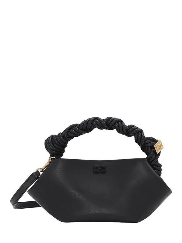 GANNI Mini Bag With Twisted Handle - Black