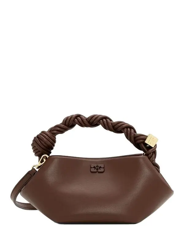 GANNI Mini Bag With Twisted Handle - Brown