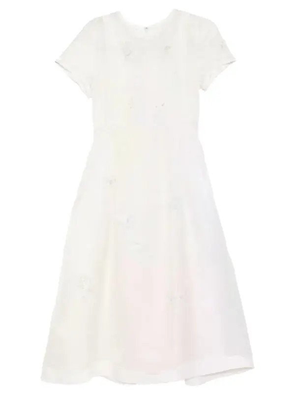 Shiatzy Chen Embroidered Midi Dress - Neutrals