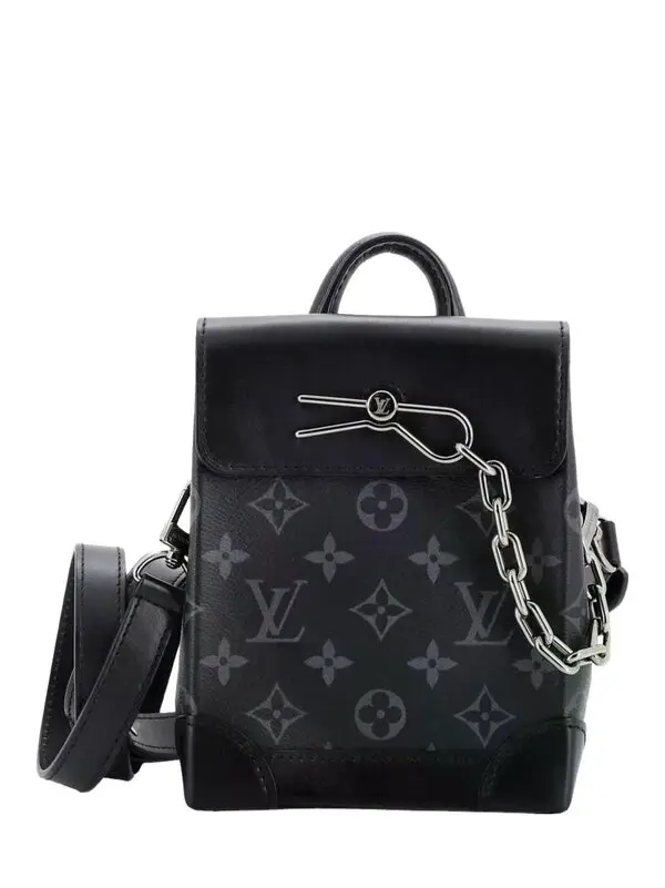 LOUIS VUITTON Steamer Bag Monogram Eclipse Canvas Nano - Black