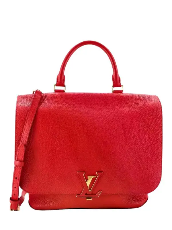 LOUIS VUITTON Volta Leather Satchel - Red