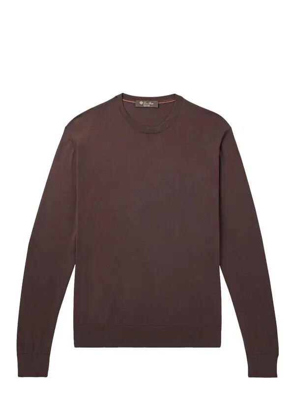 Loro Piana Ice Wish™ Sea Island Cotton Sweater - Brown