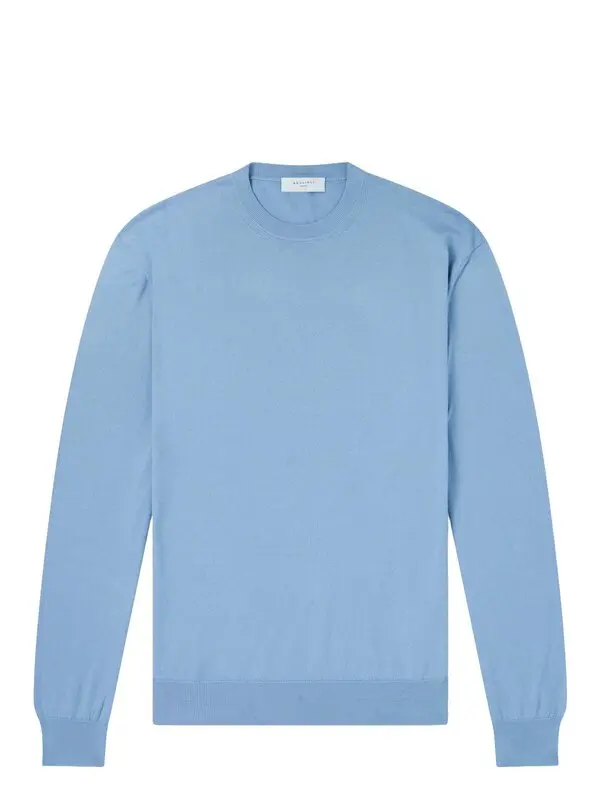 Boglioli Cotton Jersey Sweater - Blue