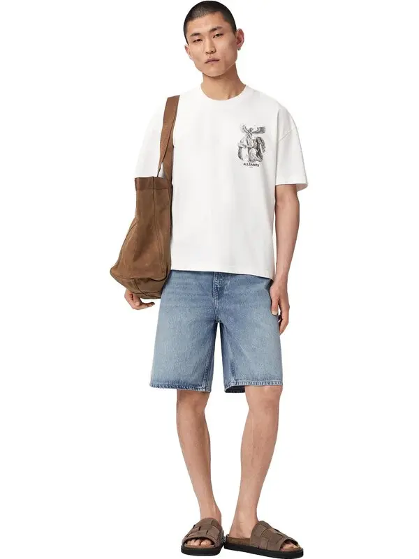 ALLSAINTS Relaxed Fit Denim Shorts - Mid Indigo