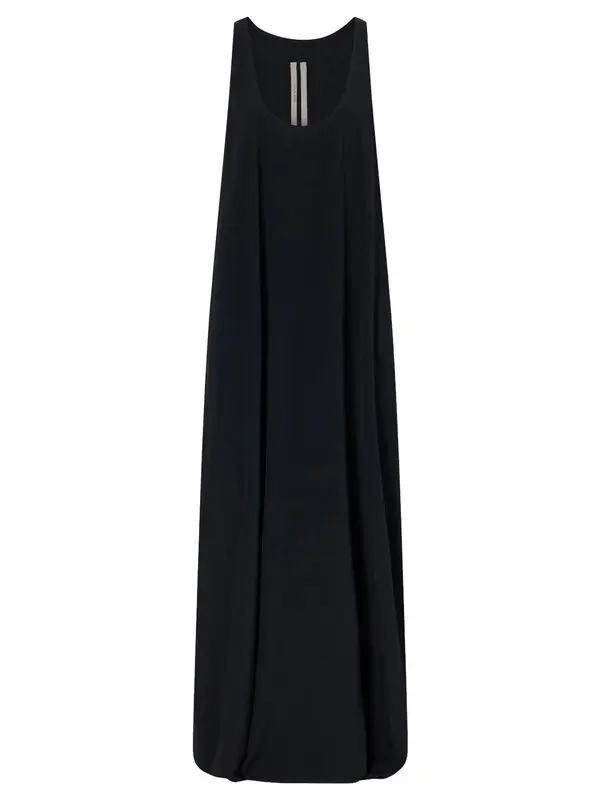 Rick Owens Tank Silk-blend Georgette Gown - Black