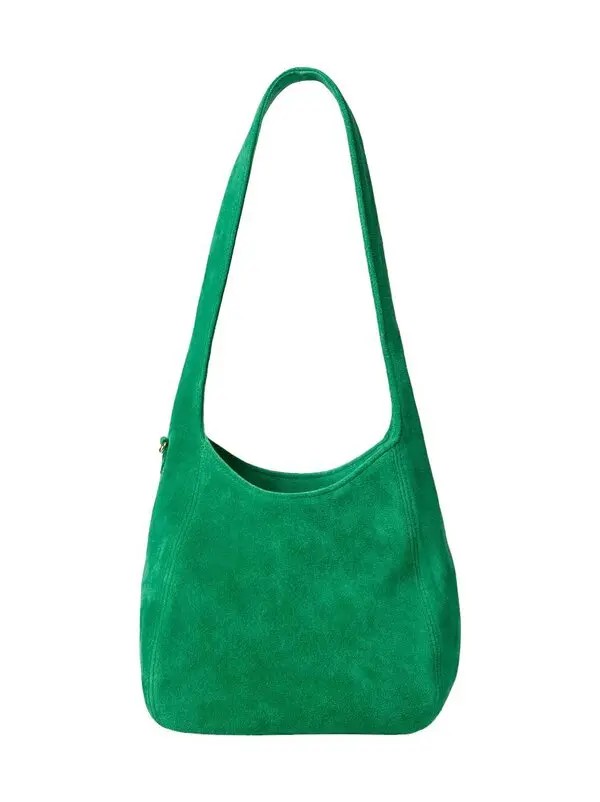 Clare V. Petit Bando Suede Shoulder Bag - Grass