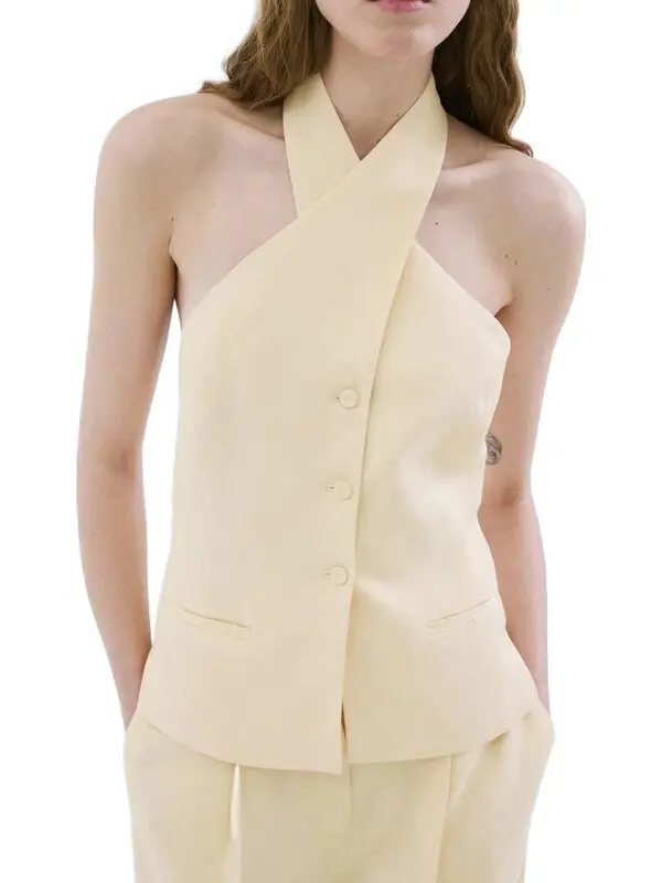 Mango Martini Halter Top - Yellow