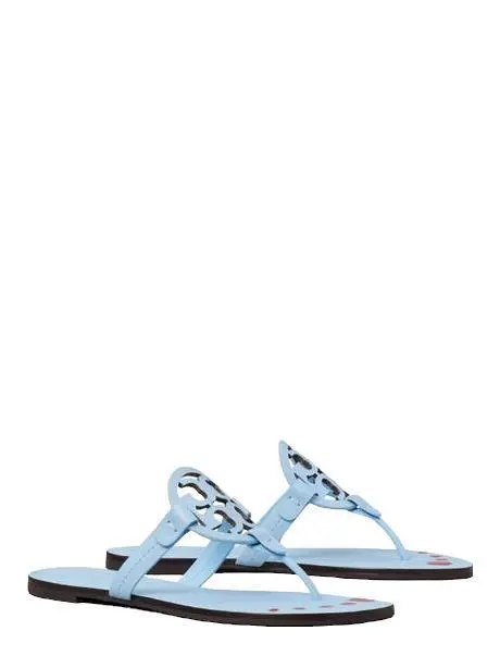 Tory Burch Miller Nail Polish Thong Slide Sandal - Pale Blue