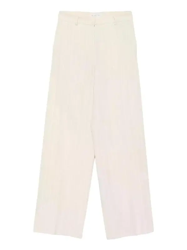 MANUEL RITZ Pinstripe-pattern Trousers - Neutrals