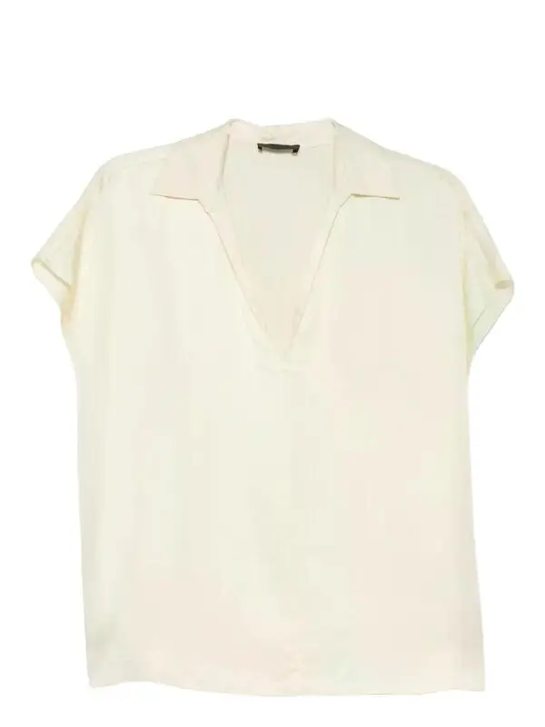 Liu Jo V-neck Short Sleeve Blouse - Neutrals