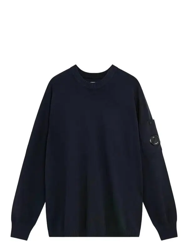 C.P. COMPANY Long-sleeve Sweater With Lens Detail - Blue