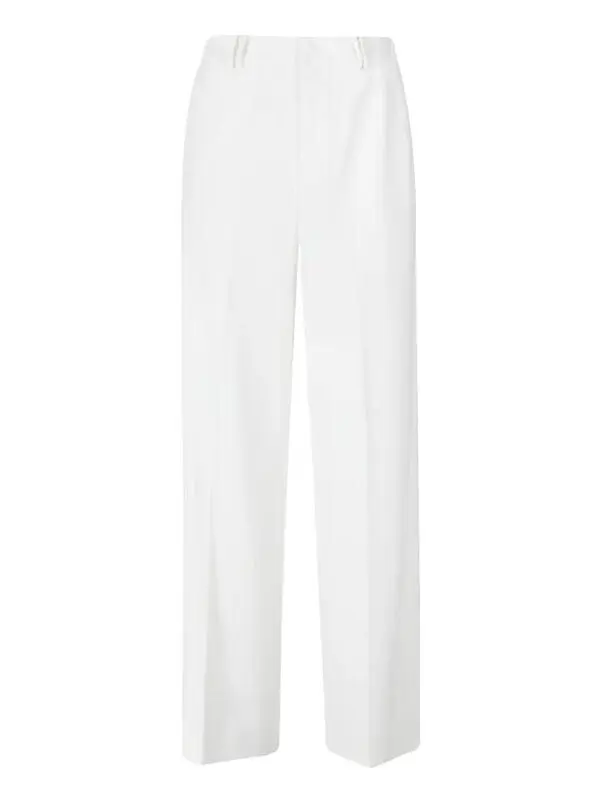 ISABELLE BLANCHE Pressed-crease Tailored Trousers - White