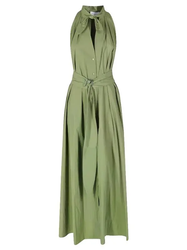 ISABELLE BLANCHE Belted Maxi Dress - Green