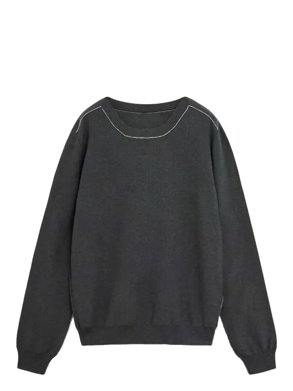 MAISON MARGIELA Long-sleeve Crew Neck Sweater - Grey
