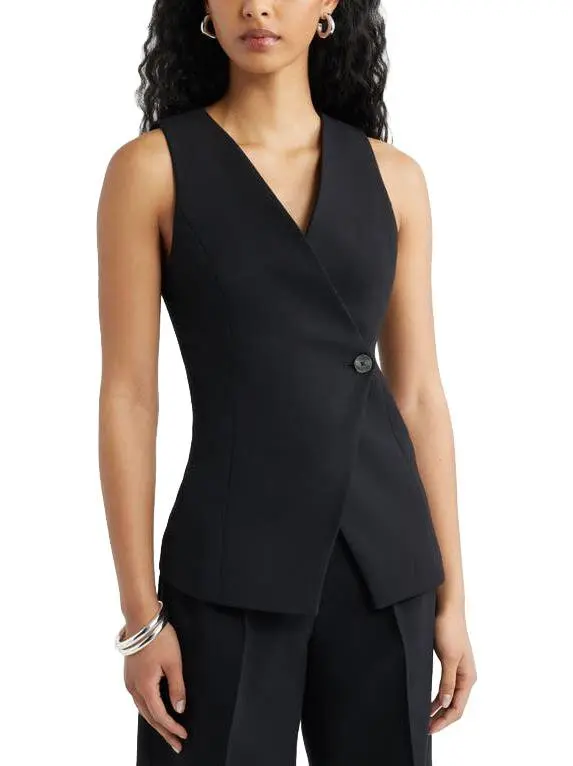 OPEN EDIT The Icon Asymmetric Vest - Black