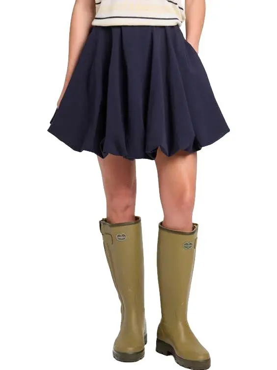 TWP Julia Bubble Hem Cotton Skirt - Midnight