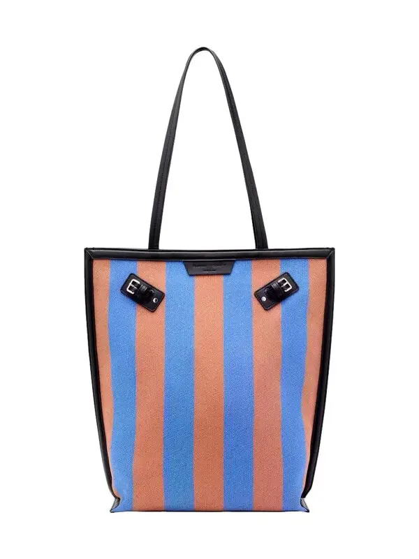 Proenza Schouler North South Days Striped Canvas Tote Bag - Blue